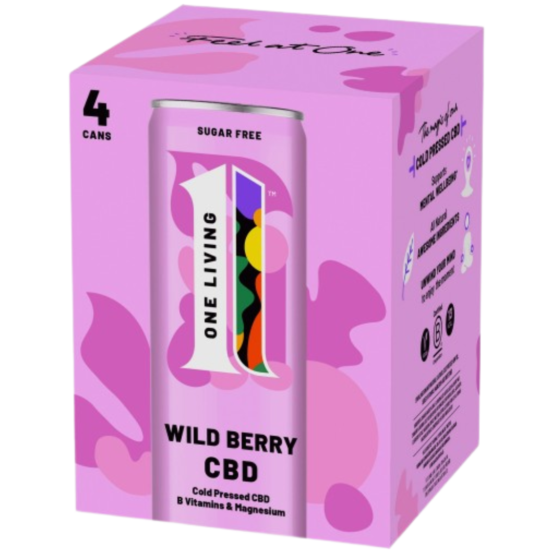 OneLiving Wild Berry CBD Drink (4 x 250ml multipack)