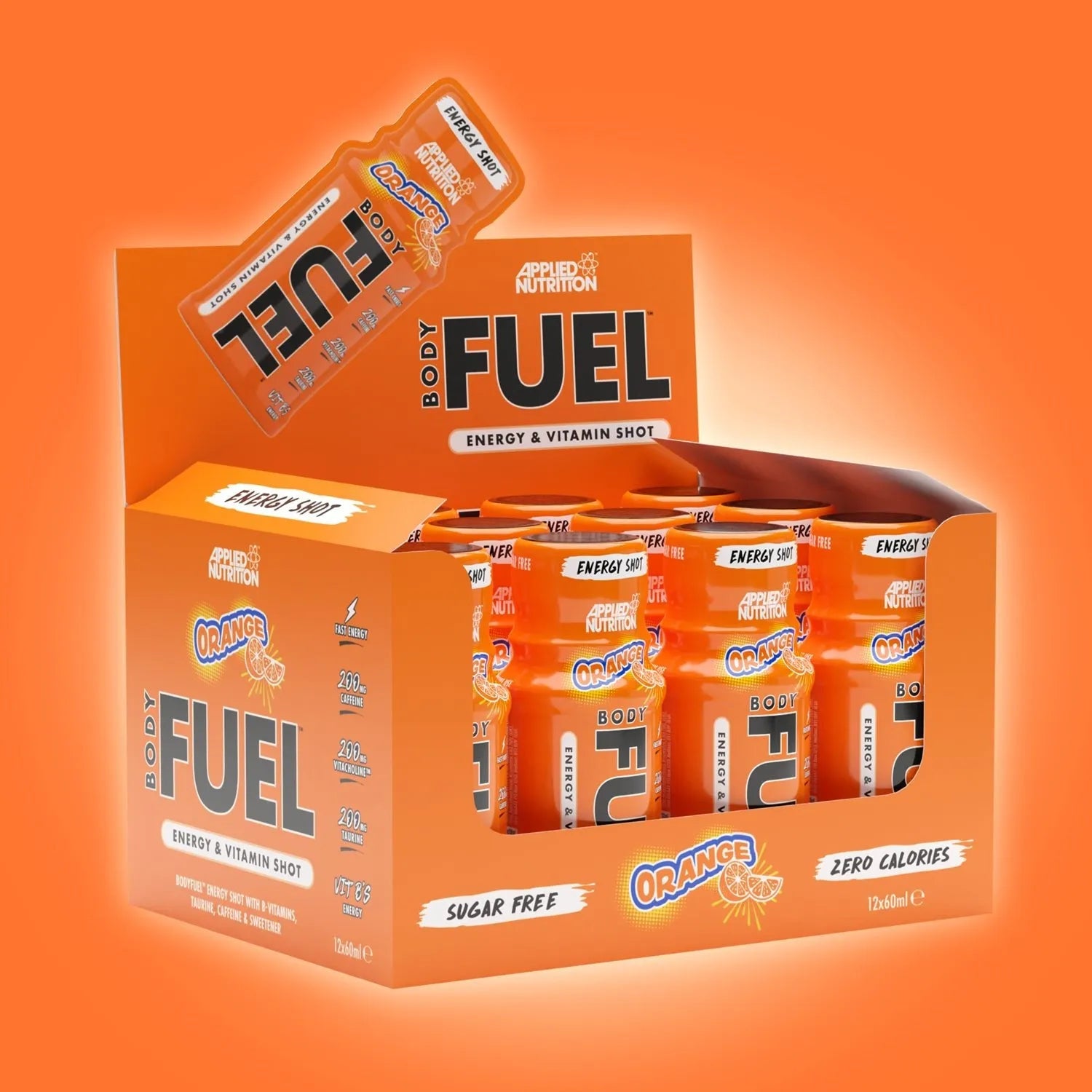 Applied Nutrition Orange Body Fuel Energy & Vitamin Shot 60ml - Case o