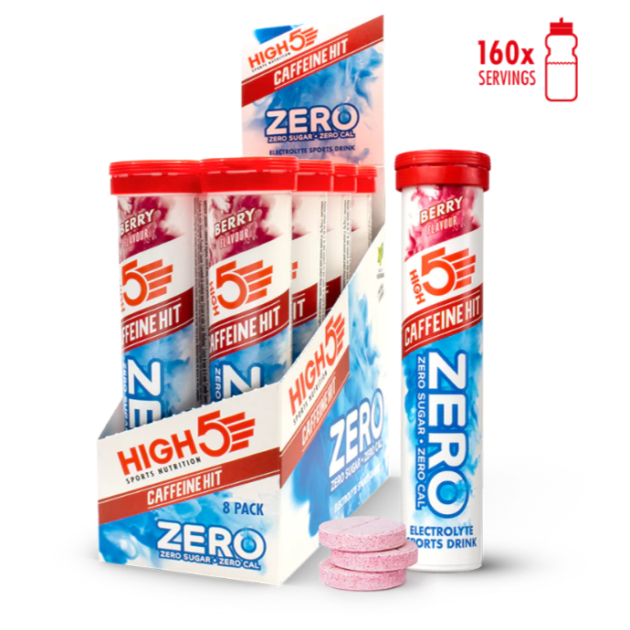 High5 Zero Berry Flavour Caffiene Hit Electrolyte Sports Drink tablets