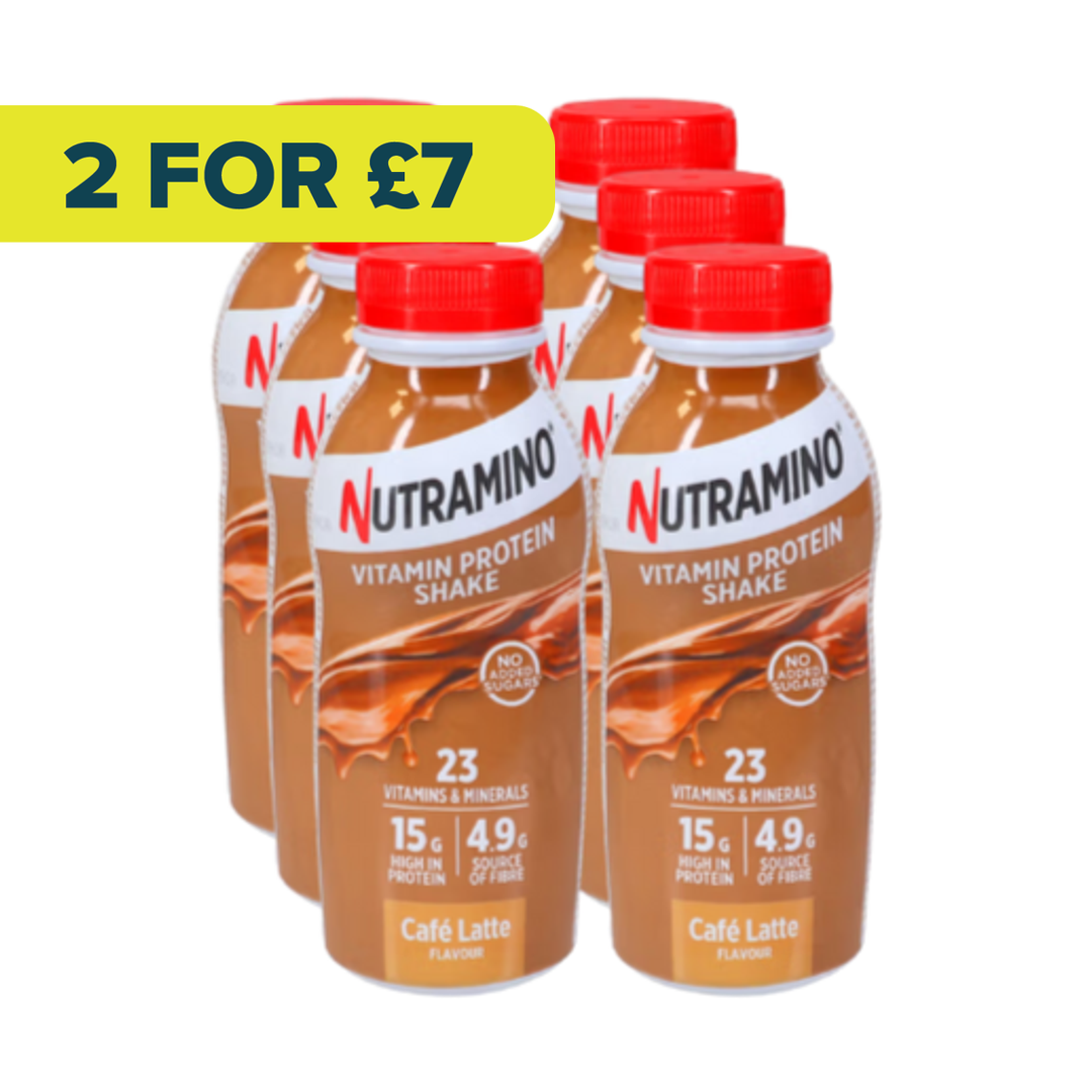 Nutramino Cafe Latte flavour Vitamin & Protein Shake 325ml - Case of 6 ...