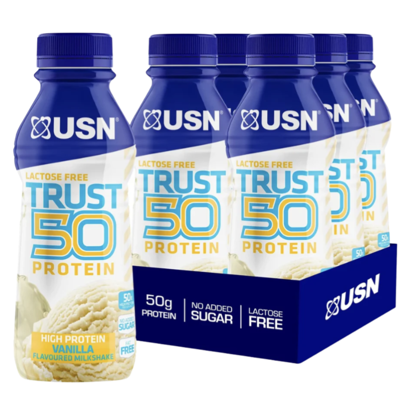 USN TRUST Protein Fuel 50 Vanilla Flavour High Protein Milkshake 500ml ...