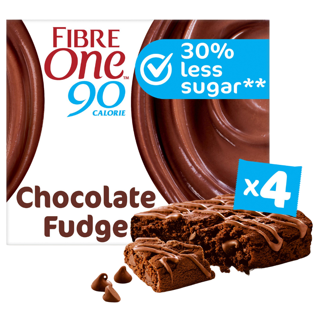 Fibre One 90 Cal Chocolate Fudge Brownie (4 x 24g bar multipack) [Best