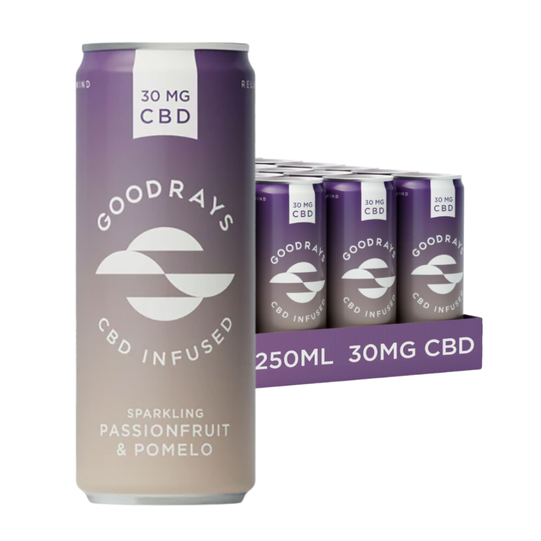 Goodrays Passion Fruit & Pomelo CBD Drink 250ml - Case of 12