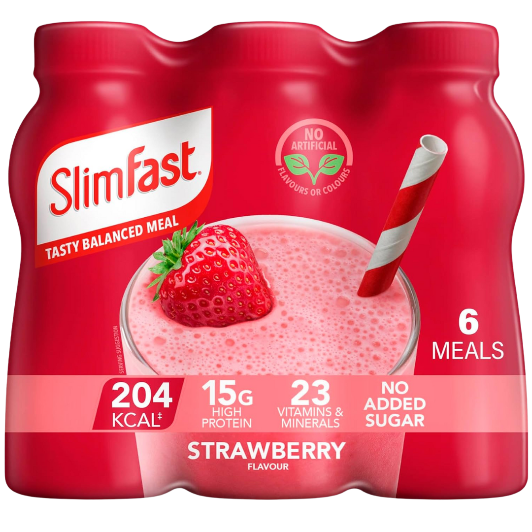 Slimfast Strawberry High Protein Meal Shake 325ml - Case of 6
