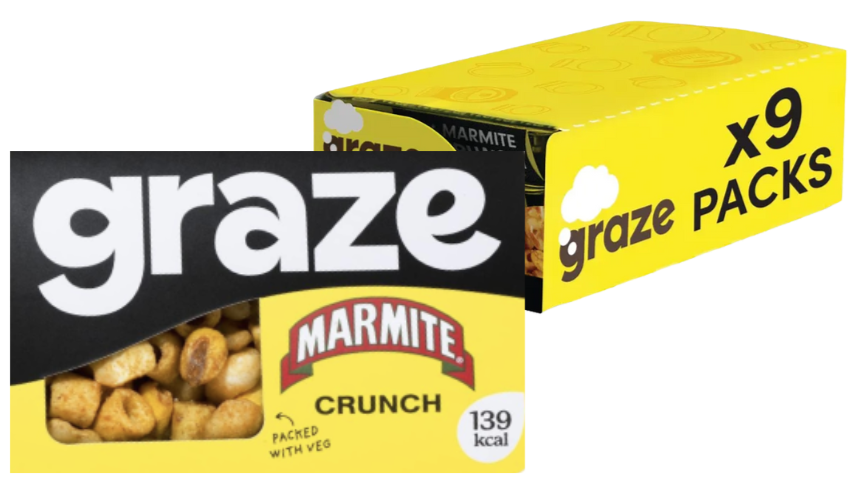 Graze Marmite Crunch 28g - Case of 9 [Best Before: 11/08/2025]