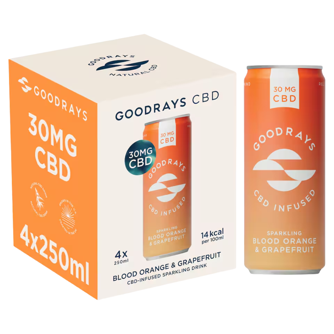 Goodrays Blood Orange & Grapefruit CBD Drink (4 x 250ml multipack)