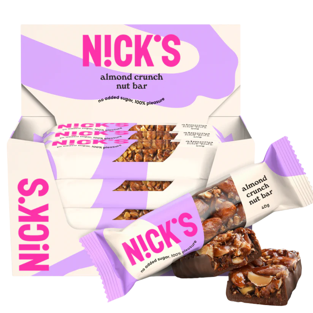 Nick's Almond Crunch Nut bar 40g - Case of 12