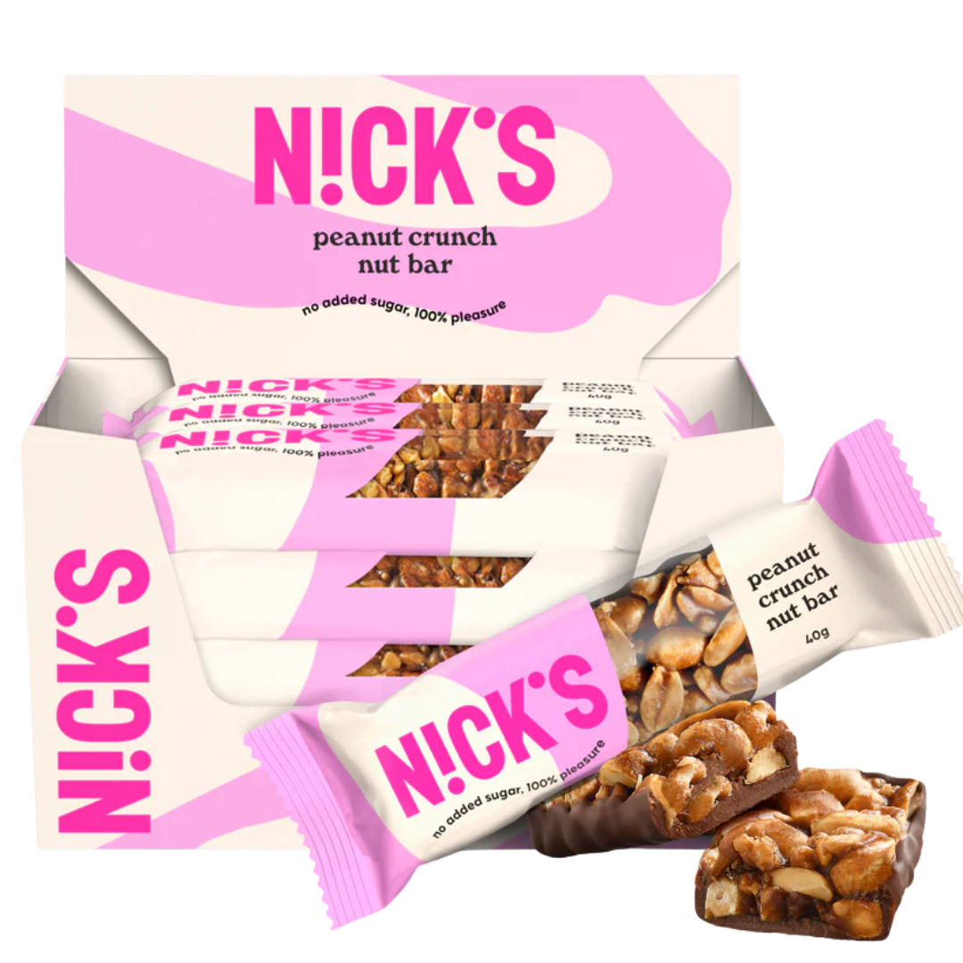 Nick's Peanut Crunch Nut bar 40g - Case of 12