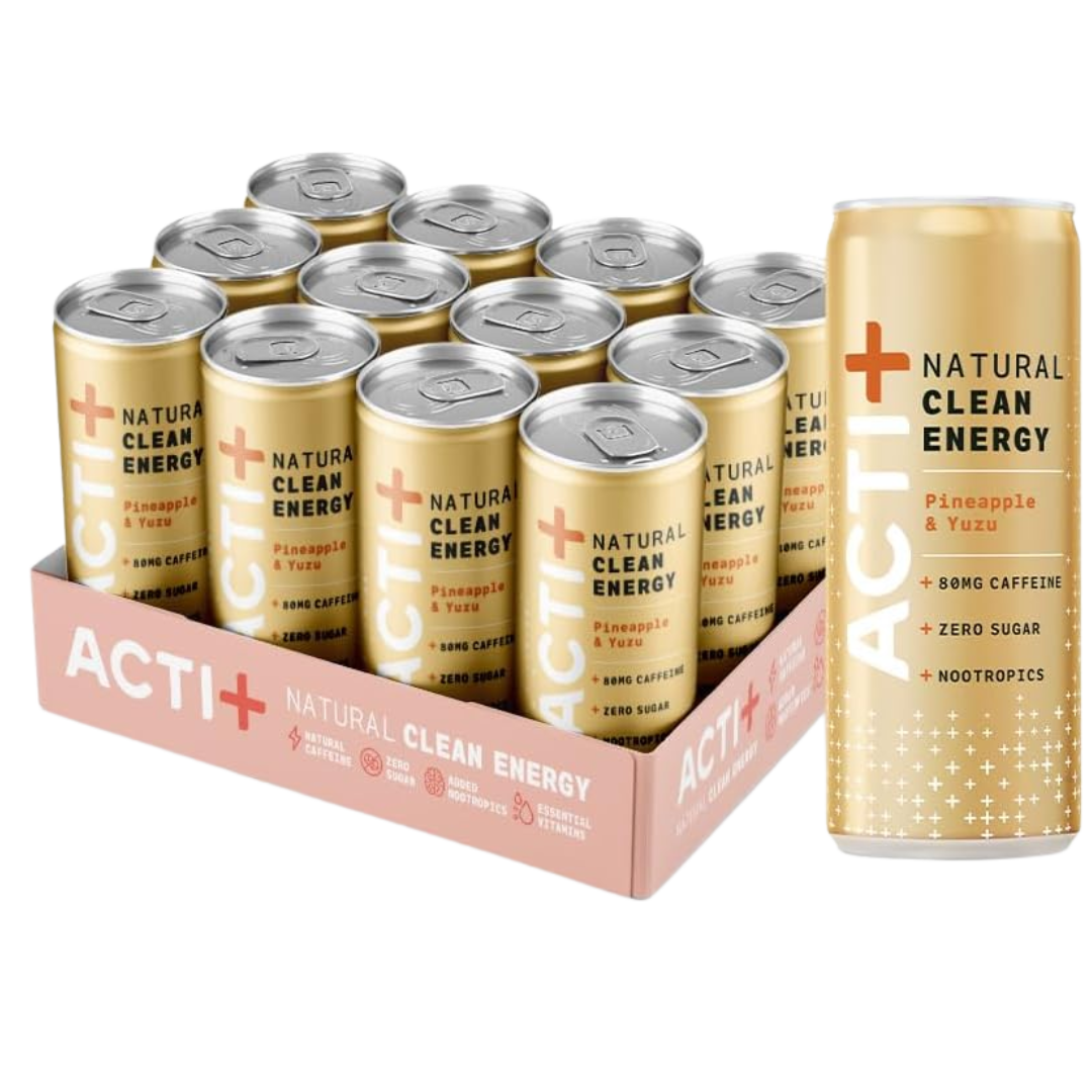 Actiph Acti+ Clean Energy Drink Pineapple & Yuzu 250ml - Case of 12