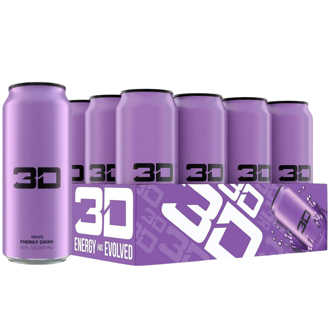 3D Energy Drink Grape 473ml (12 Pack) | Nutricircle
