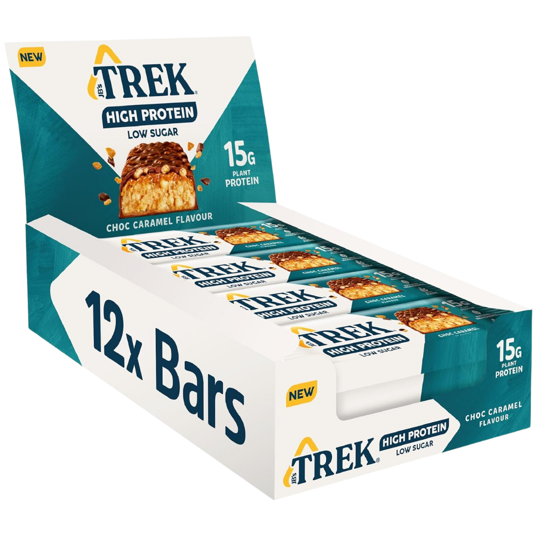 Trek Choc Caramel Low Sugar Protein bar 55g - Case of 12 [Best Before:
