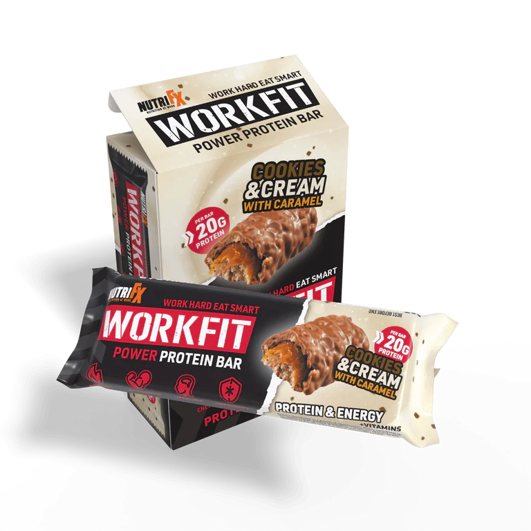 NutriFX Workfit Power Protein bar Cookies & Cream flavour (4 x 60g mul
