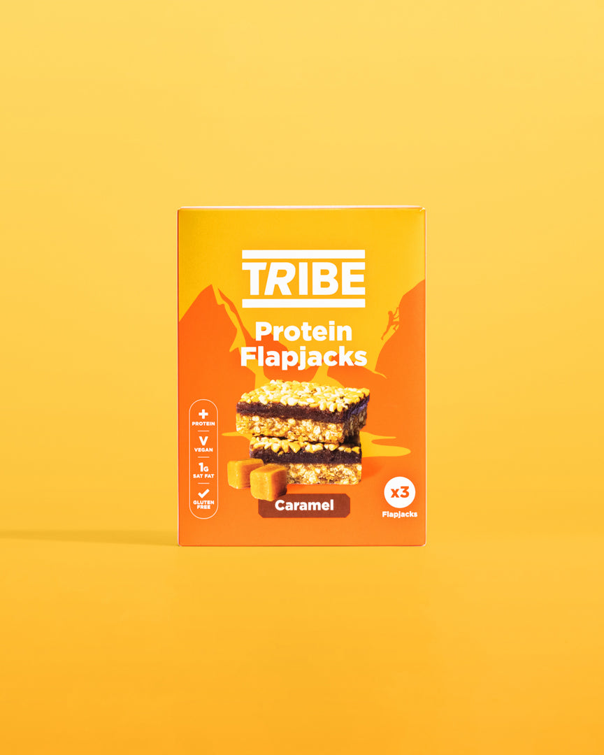 Tribe Caramel Protein Flapjacks (3 x 38g Multipack) - Case of 7 ...