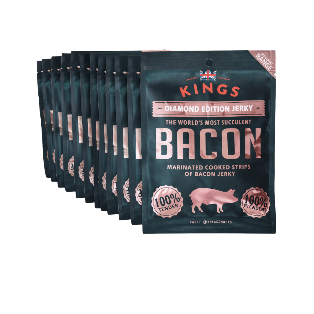 Kings Diamond Edition Bacon Jerky 45g - Bundle of 10 packs [Best Befor