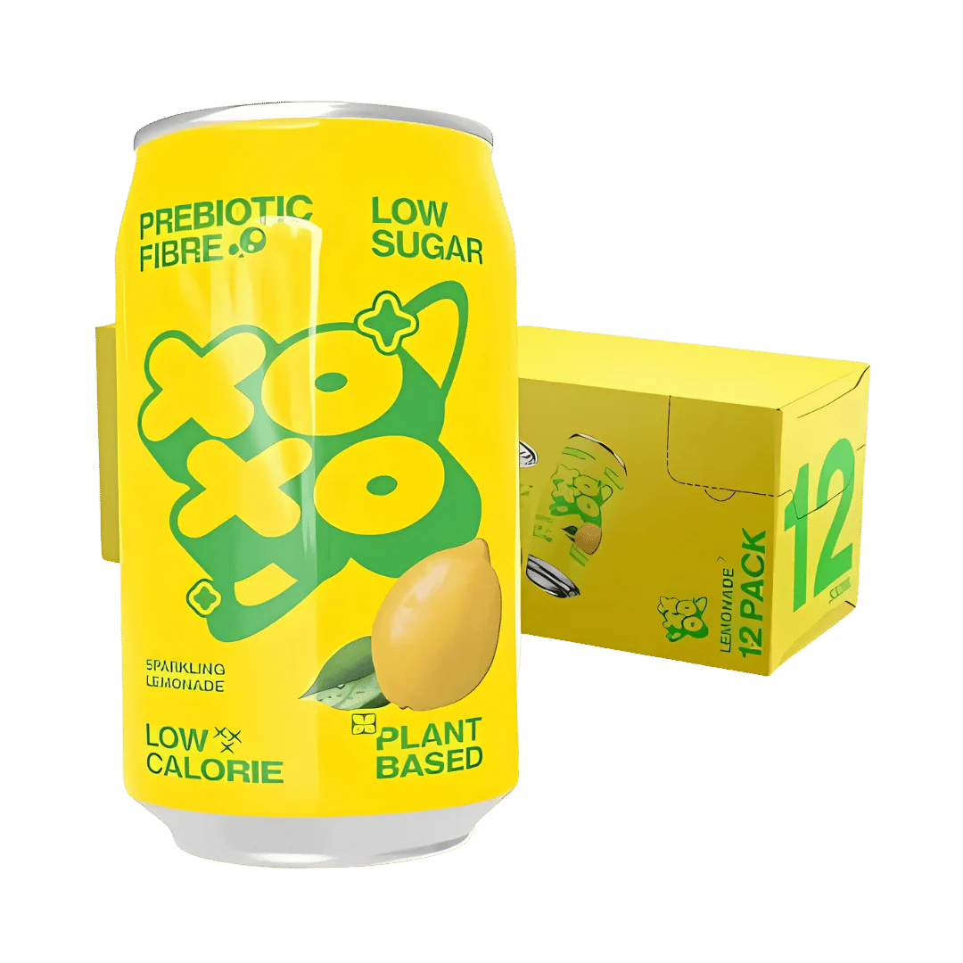 XOXO Sparkling Lemonade Prebiotic Soda 330ml - Case of 12
