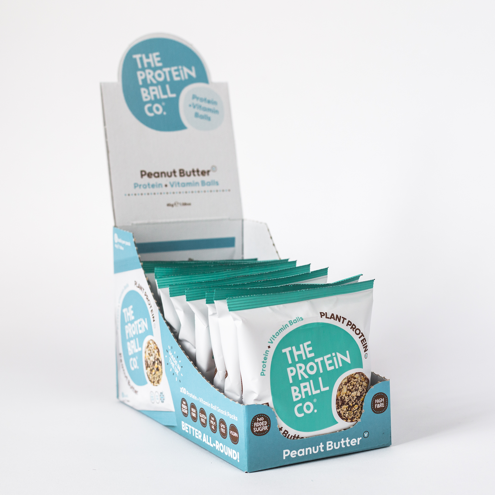The Protein Ball Co. Peanut Butter Plant Protein balls 45g - Case of 1